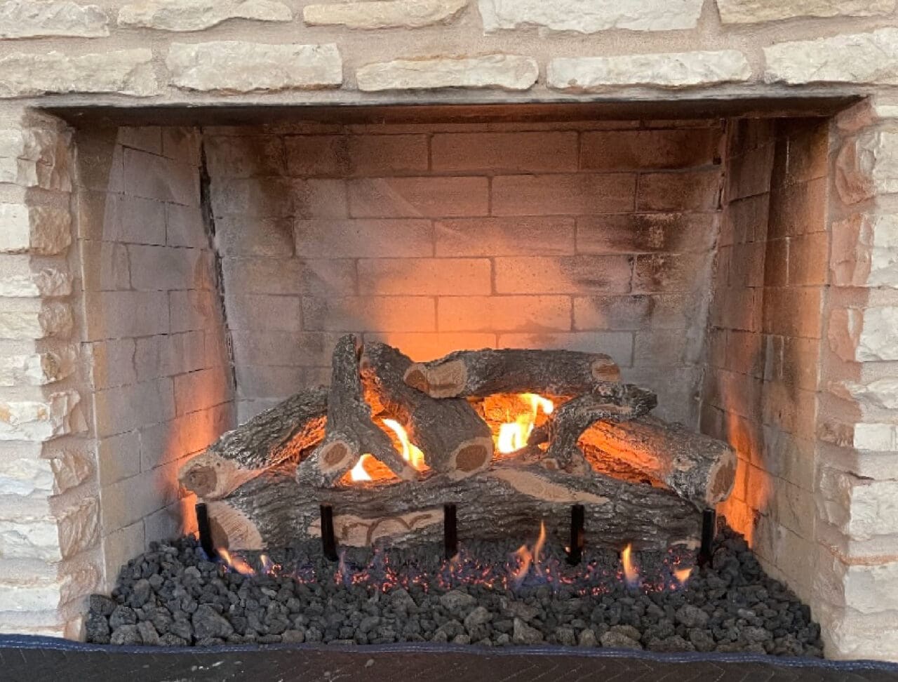 Gas Log Set Near Me - Austin TX - Churchill's Fireside & Patio